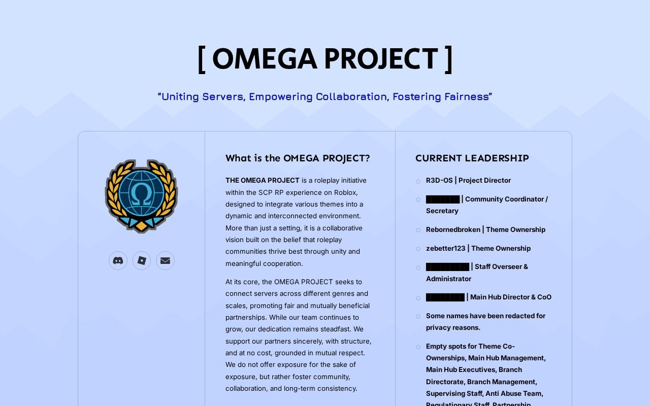 OMEGA PROJECT OFFICIAL